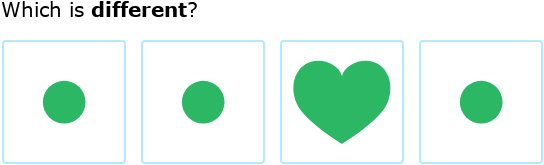 IXL - Different (Preschool maths practice)