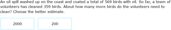 IXL - Estimate to solve word problems (Year 7 maths practice)