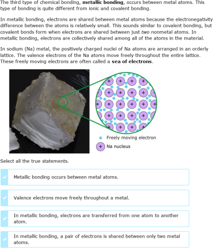 IXL - Introduction to chemical bonding (Year 9 science practice)