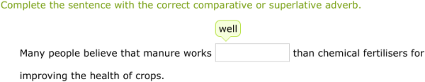 IXL - Well, better, best, badly, worse and worst (Year 7 English practice)