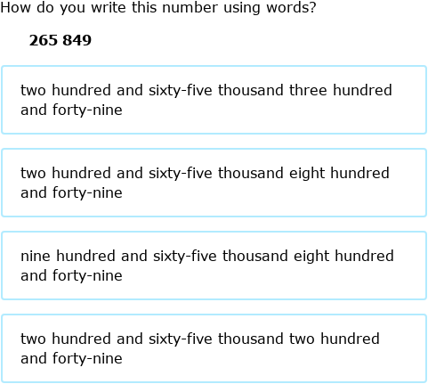 IXL - Writing numbers in words: convert digits to words (Year 5 maths ...