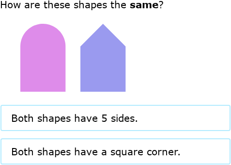 IXL - Compare shapes using attributes (Foundation maths practice)