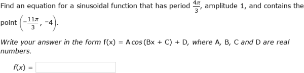 IXL - Write equations of cosine functions using properties (Year 11 maths practice)