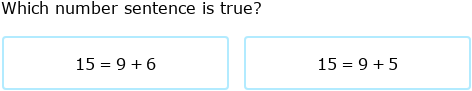 IXL - Which addition sentence is true? - sums to 20 (Year 2 maths practice)