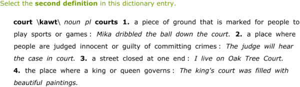 IXL - Use dictionary entries (Year 4 English practice)