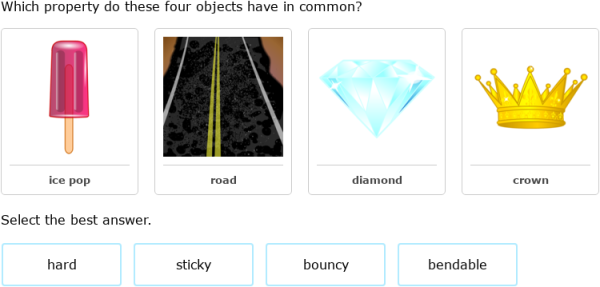 IXL - Compare properties of objects (Year 2 science practice)