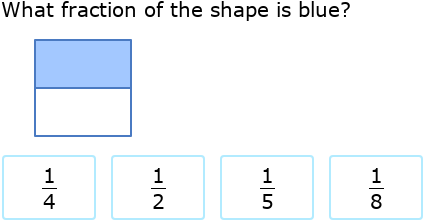 IXL - Simple fractions: what fraction does the shape show? (Year 1 ...