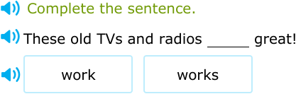 IXL - Complete the sentence with the best verb (Year 1 English practice)