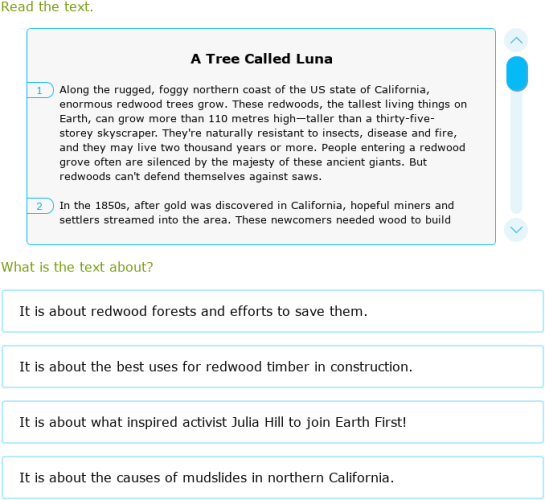 IXL - Read and understand informational passages (Year 6 English practice)