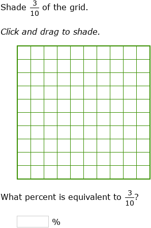 IXL - Convert fractions to percents using grid models (Year 7 maths ...