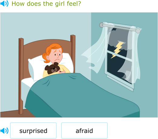 IXL - Which feeling matches the picture? (Year 1 English practice)