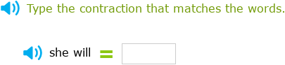 IXL - Form pronoun-verb contractions (Year 2 English practice)
