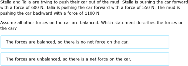 IXL - Balanced and unbalanced forces (Year 7 science practice)