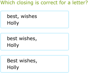 IXL - Greetings and closings of letters (Year 4 English practice)