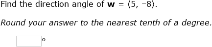 IXL - Find the direction angle of a vector (Year 12 maths practice)
