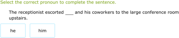 IXL - Compound subjects and objects with pronouns (Year 7 English practice)