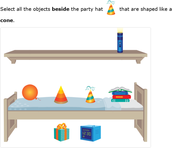 IXL - Beside and next to - find solid figures (Foundation maths practice)