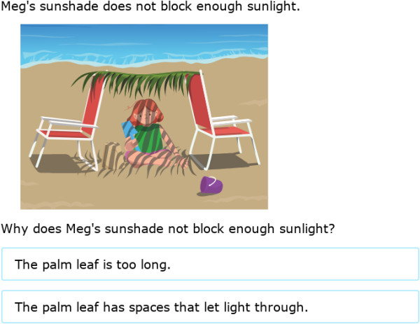 IXL - Design a sunshade (Foundation science practice)