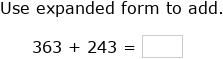 IXL - Use expanded form to add three-digit numbers (Year 3 maths practice)