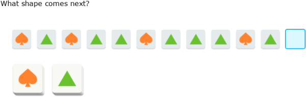 IXL - Find the next shape in a pattern (Year 2 maths practice)