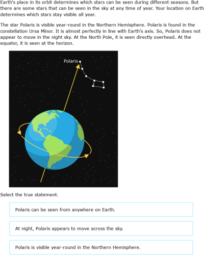 Ixl Constellations And The Changing Night Sky Year 4 Science Practice