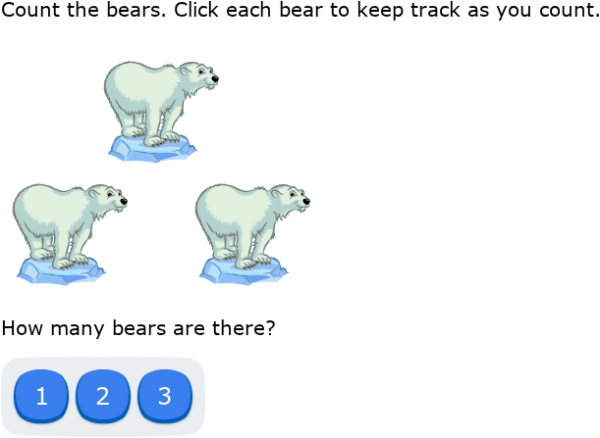 IXL - Learn to count to 3 (Foundation maths practice)