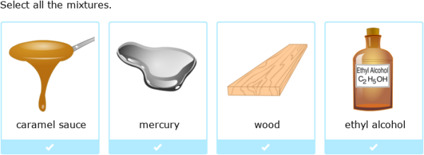 IXL - Identify mixtures (Year 6 science practice)