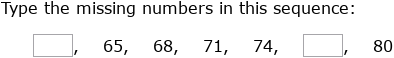 IXL - Arithmetic sequences with whole numbers (Year 6 maths practice)