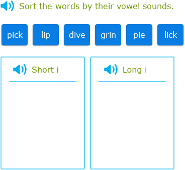 IXL - Use spelling patterns to sort long and short vowel words (Year 3 ...