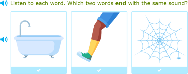 IXL - Which two words end with the same sound? (Foundation English ...