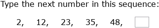IXL - Complete an increasing number pattern (Year 3 maths practice)