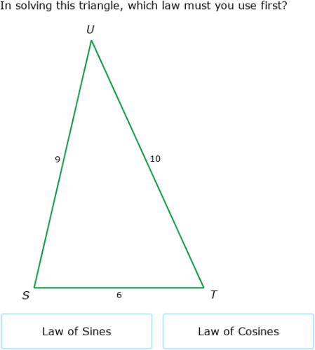 IXL - Solve a triangle (Year 11 maths practice)