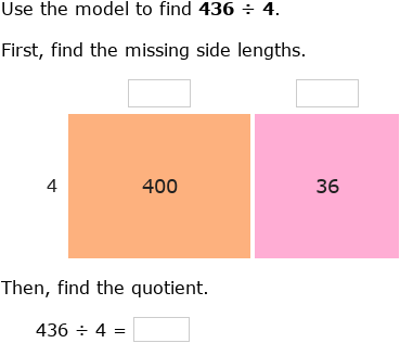 IXL - Divide three-digit numbers by one-digit numbers using area models ...