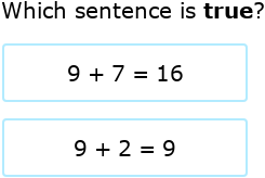 IXL - Addition sentences up to 20: true or false? (Year 1 maths practice)