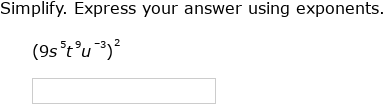IXL - Powers of monomials (Year 10 maths practice)