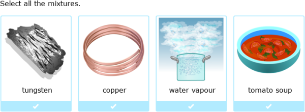 IXL - Identify mixtures (Year 3 science practice)