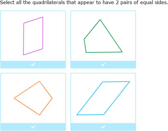 IXL - Sides and angles of quadrilaterals (Year 4 maths practice)