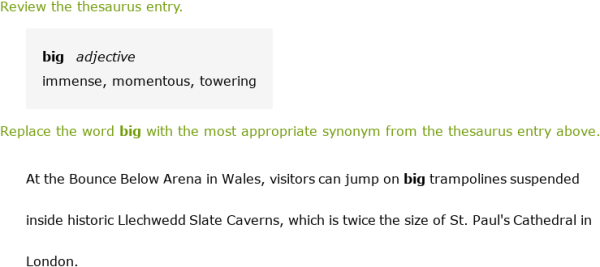 IXL - Replace words using a thesaurus (Year 11 English practice)