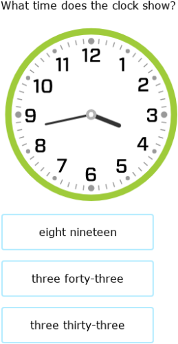 IXL - Match clocks and times (Year 3 maths practice)