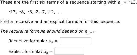 IXL - Find recursive and explicit formulas (Year 12 maths practice)