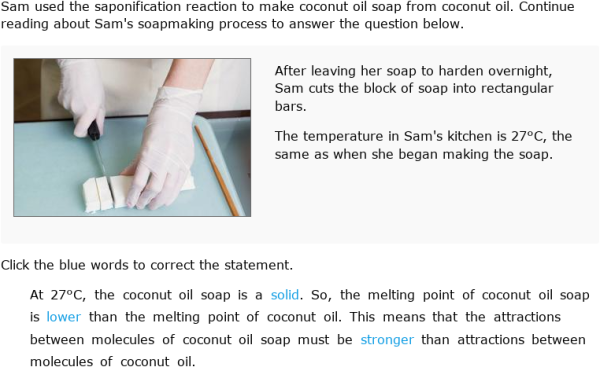 IXL - Explore chemical structure and properties: soap-making (Year 8 ...