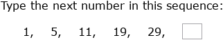 IXL - Increasing number sequences (Year 5 maths practice)