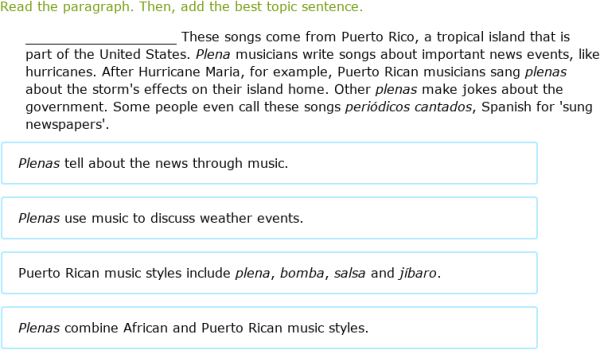 IXL Choose The Best Topic Sentence Year 4 English Practice ixl-choose-the-best-topic-sentence-year-4-english-practice