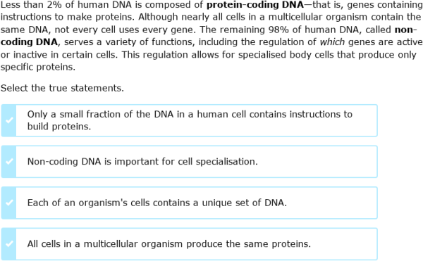 IXL - Introduction to the genetic code (Year 9 science practice)