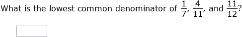 IXL - Lowest common denominator (Year 6 maths practice)