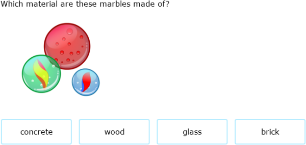IXL - Identify materials in objects (Year 3 science practice)