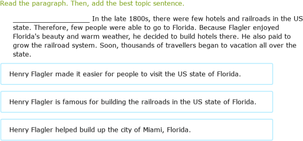 IXL - Choose topic sentences for expository paragraphs (Year 3 English ...