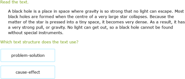 IXL - Identify text structures (Year 4 English practice)