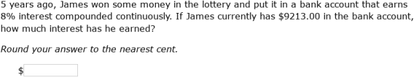 IXL - Continuously compounded interest I (Year 10 maths practice)