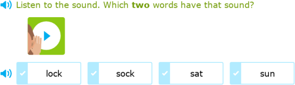 IXL - Which two words have the same ending? (Foundation English practice)